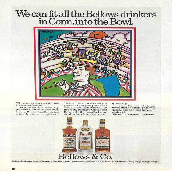 Bellow's & Co | Art | 967 Bellows Co Whiskey British Gin Bowl Vintage ...